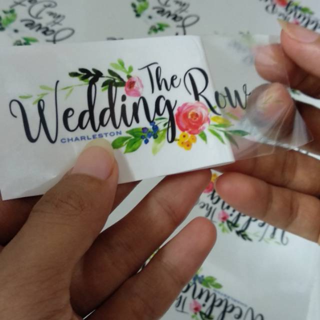 Jual Stiker Label Nama Transparan Full Colour Custom Desain COD TANPA ...