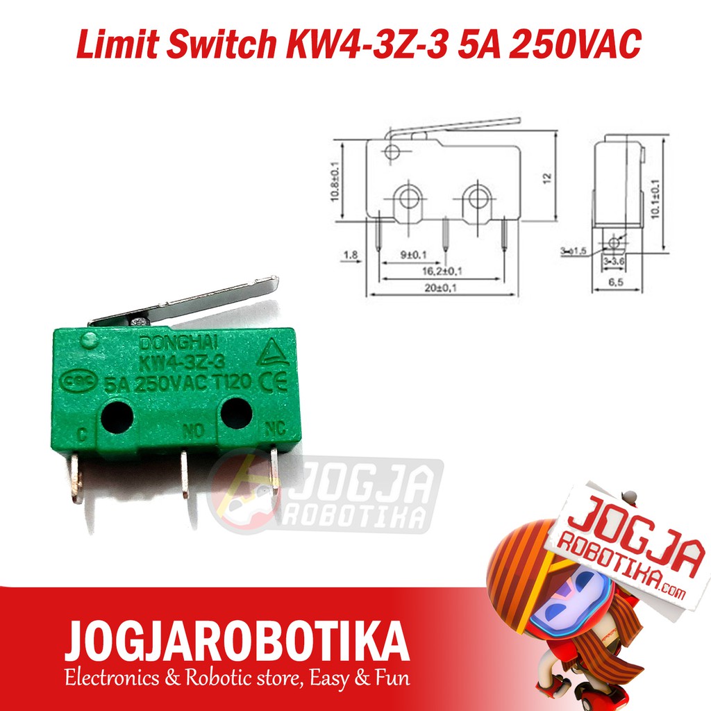 Jual Limit Switch KW4-3Z-3 5A 250VAC | Shopee Indonesia