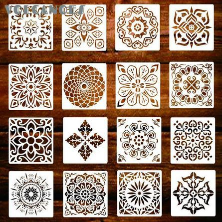 Jual Plastic Stencil - Stensil Dekorasi Motif_MANDALA14 | Shopee Indonesia