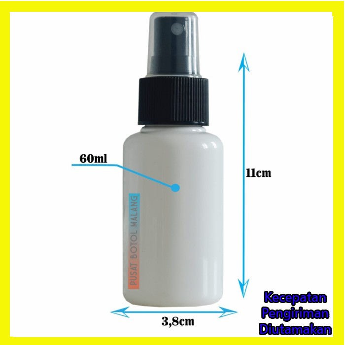 Jual Botol Sprayer 60ml Tubular spray ( hitam putih) | Shopee Indonesia