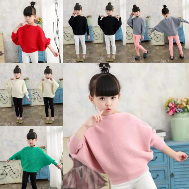 Jual Batwing Rajut Anak Premium Oversize ( 3-8 Tahun) | Shopee Indonesia