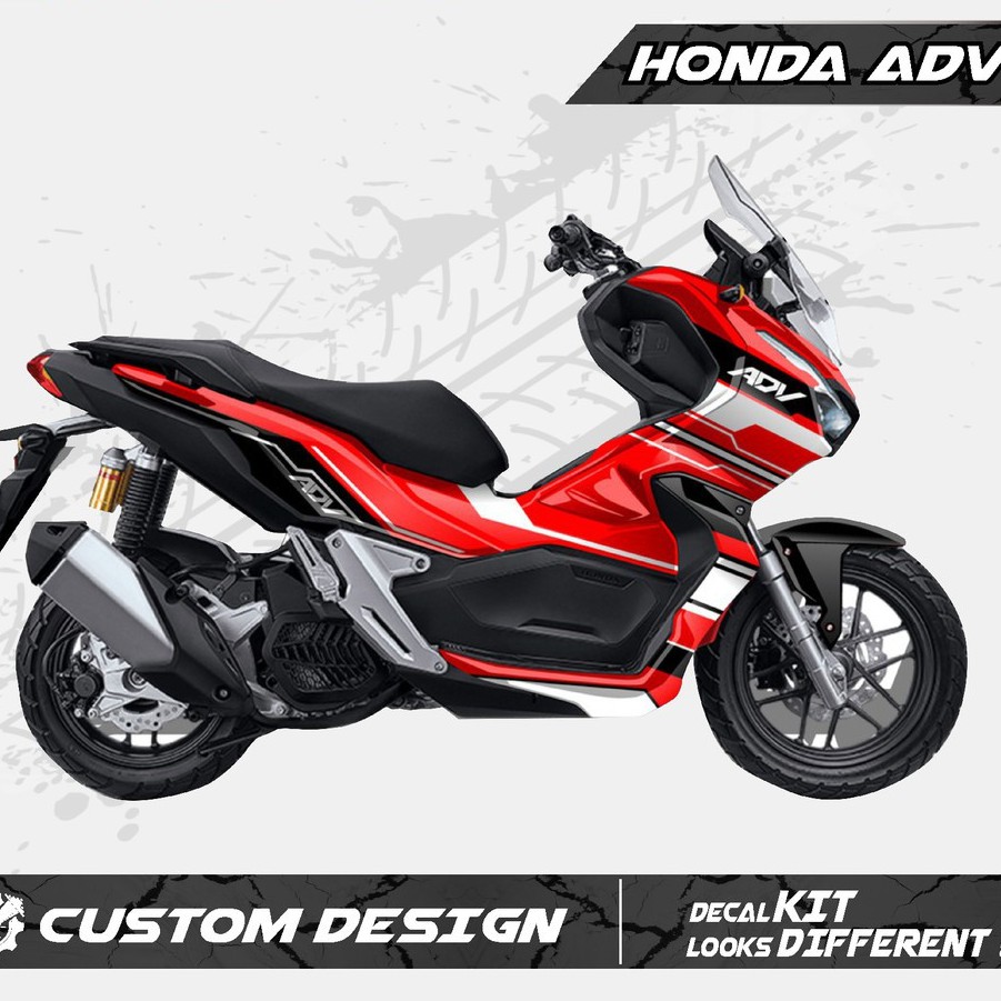 Jual STICKER DECAL MOTOR HONDA ADV HEXAGON RED FULL BODY PREMIUM ...