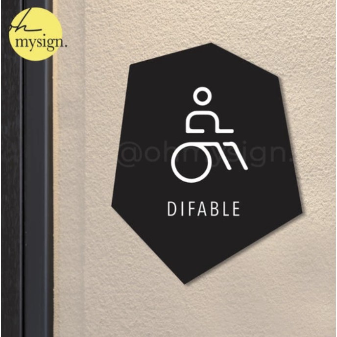 Jual Acrylic Signage Difabel Modern | Sign Akrilik Toilet Disabilitas ...