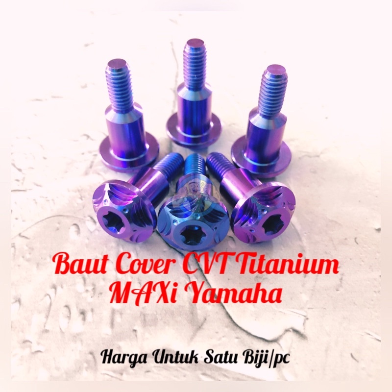 Jual Baut Titanium Gr5 Cover Plastik CVT Nmx Aerox Lexy Xmax | Shopee ...