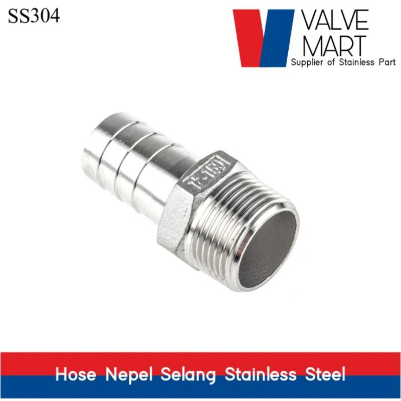 Jual Hose Nipple / Nepel Selang Stainless steel 304 3/8" inch | Shopee ...