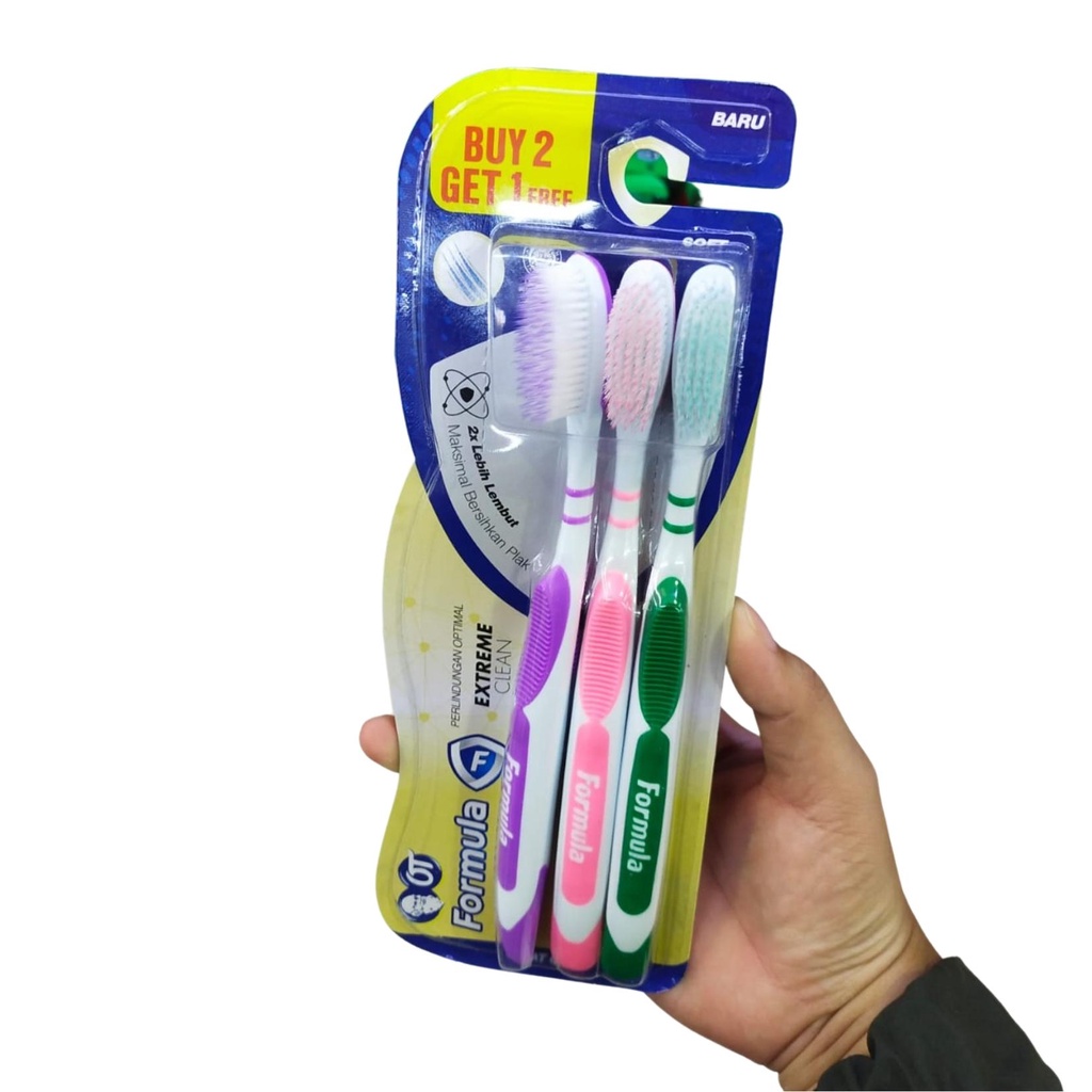 Jual Sikat Gigi Formula Extreme Clean isi 3 lebih hemat | Shopee Indonesia