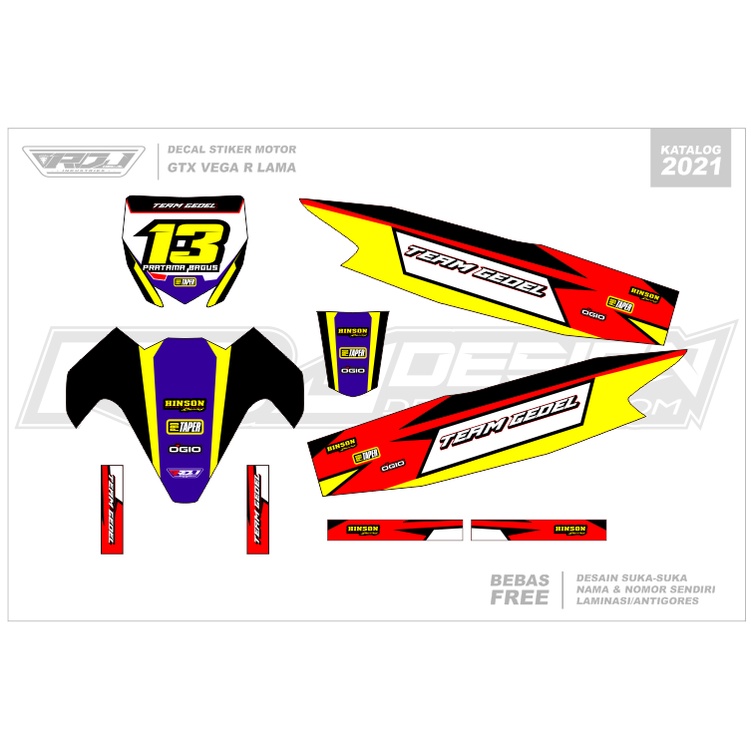 Jual DECAL STIKER GTX F1Z R/VEGA R LAMA (001) DEKAL STICKER FULLBODY ...