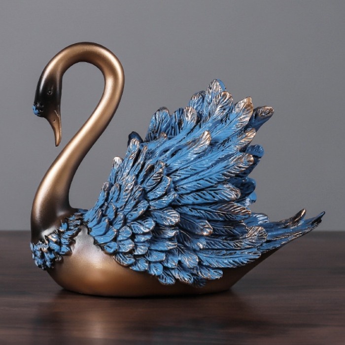 Jual Luxury Swan Statue Patung Pajangan Angsa Emas Elegan Patung Hiasan ...