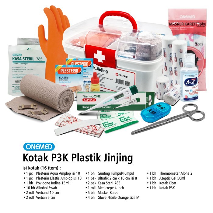 Jual Kotak P3K Lengkap Dengan Isinya / First Aid Kit Lengkap P3k Onemed ...