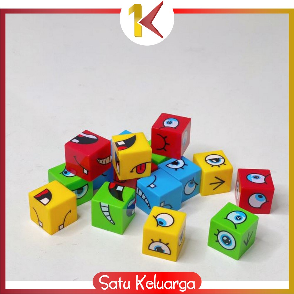 Jual SK-M213 Mainan Anak Rubik Face Change Rubiks Cube / Puzzle Anak ...