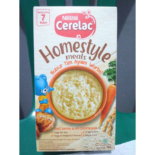 Jual NESTLE BUBUR CERELAC HOMESTYLE USIA 8 BULAN+ TIM AYAM WORTEL TIM ...