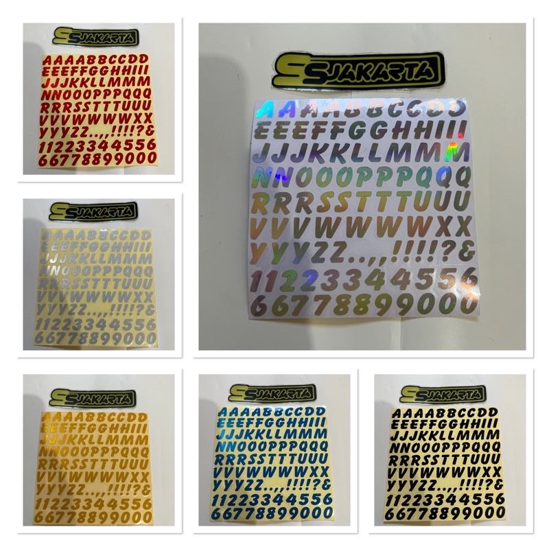 Jual STIKER STICKER ABJAD ANGKA HURUF SET CUTTING | Shopee Indonesia