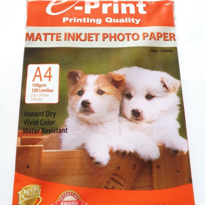 Jual KERTAS FOTO MATTE INKJET PHOTO PAPER A4 108GSM | Shopee Indonesia