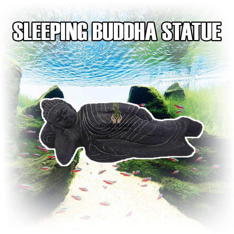 Jual Dekorasi Aquarium Patung Batu Aquascape Sleeping Buddha High ...