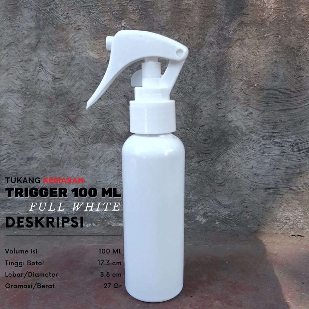 Jual Botol Trigger Spray 100 ML Full White / Botol Spray Penkilap Body Motor (isi ulang ...