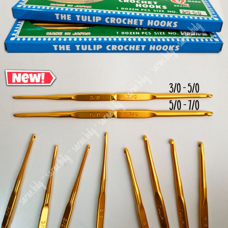 Jual Tulip Alumunium Double Pointed Crochet Hook - Hakpen/Jarum Rajut ...