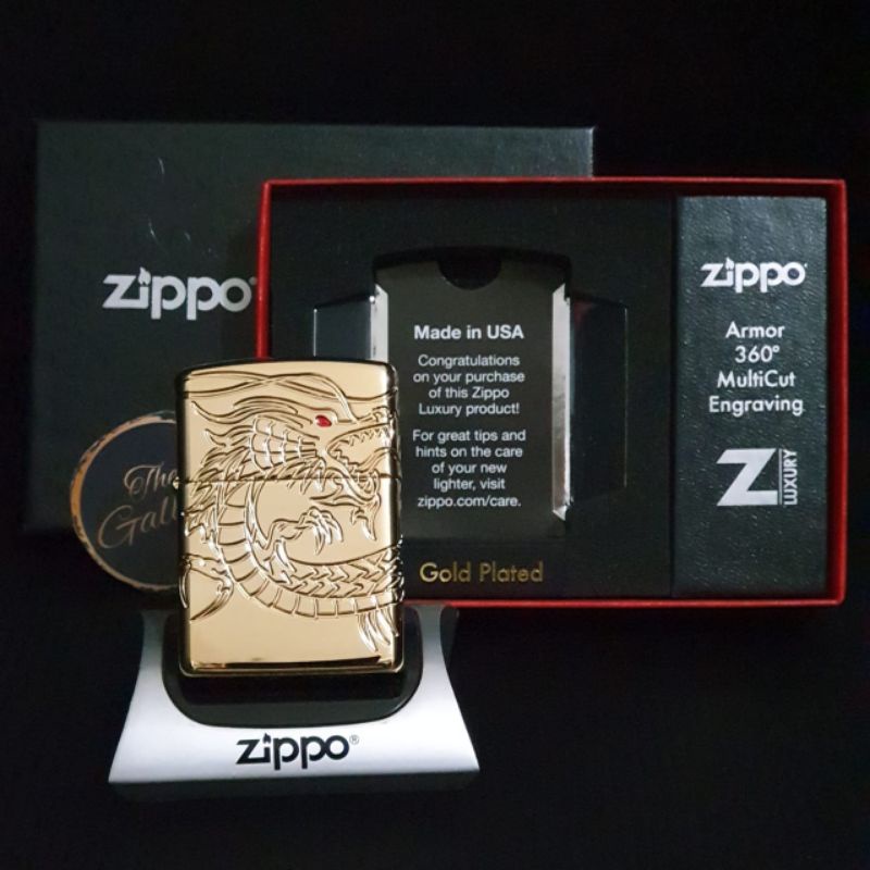Jual ⭐⭐⭐⭐⭐ 29265 ORIGINAL ZIPPO ARMOR MULTICUT GOLD PLATED CHINESE DRAGON | Shopee Indonesia