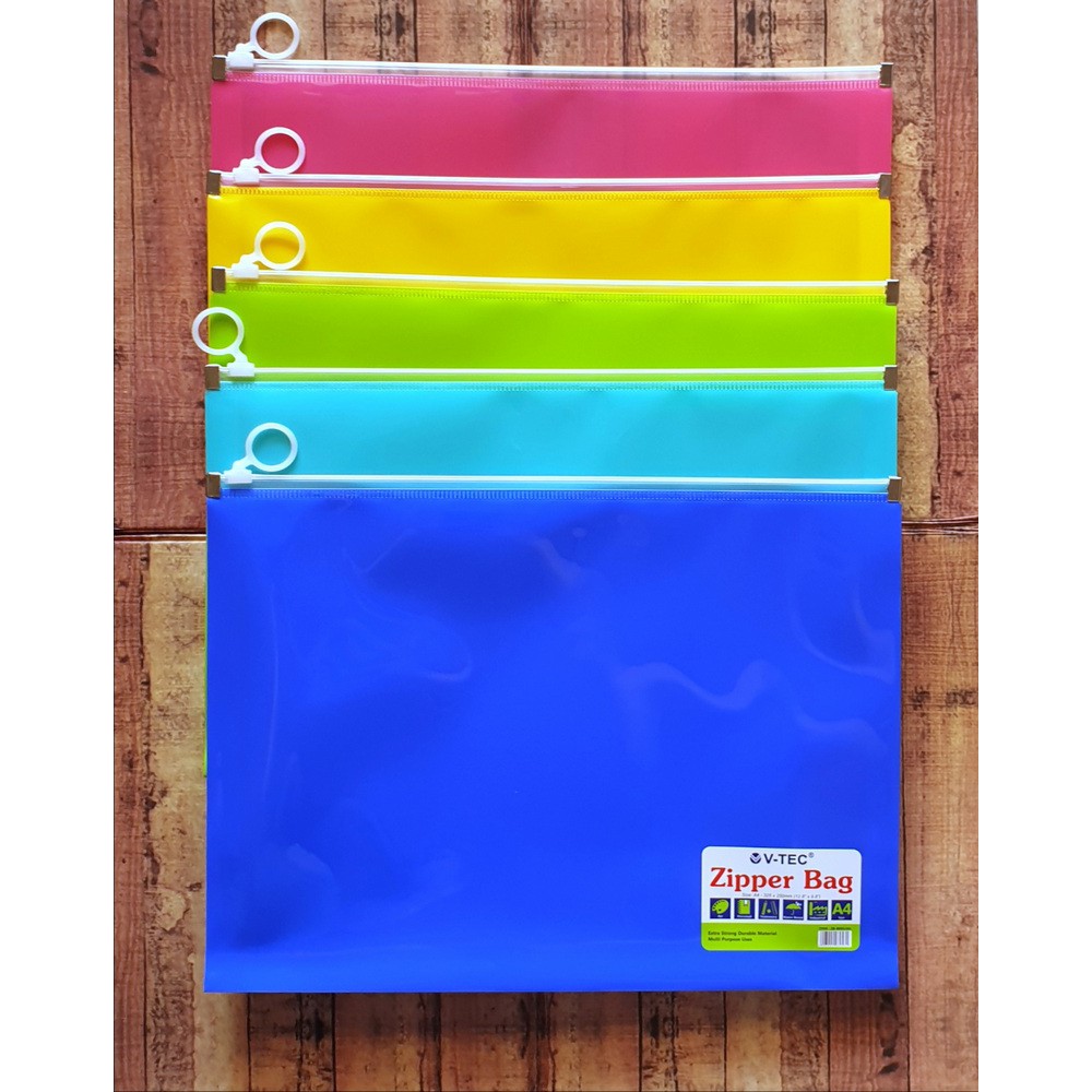 Jual Zipper Bag V-Tec A4 - Map Plastik Ziplock ZB 8005 A4 Kedap Air ...