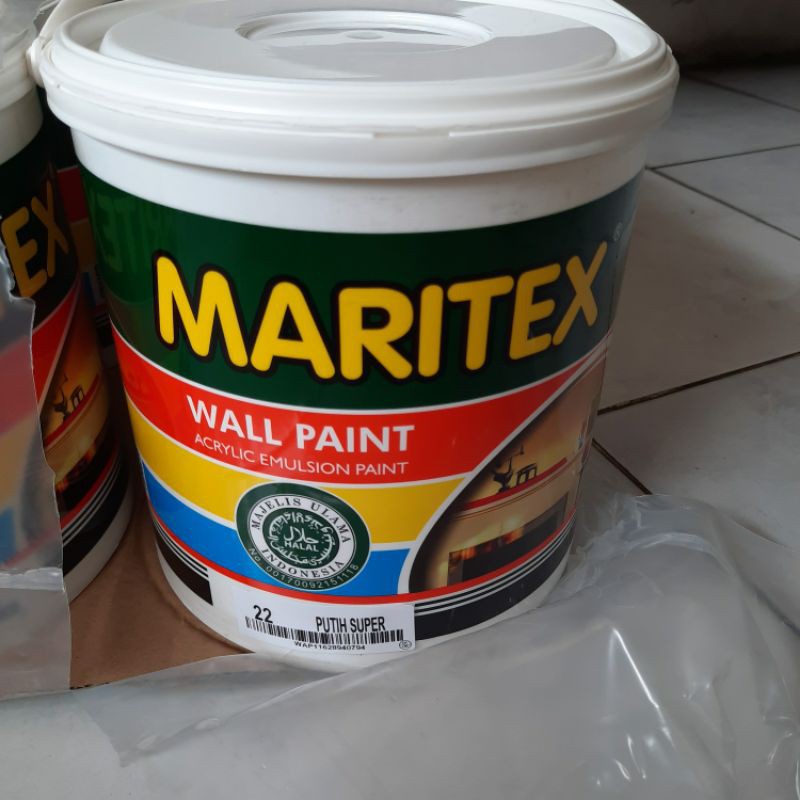 Jual Cat Tembok Maritex 5kg Super White | Shopee Indonesia