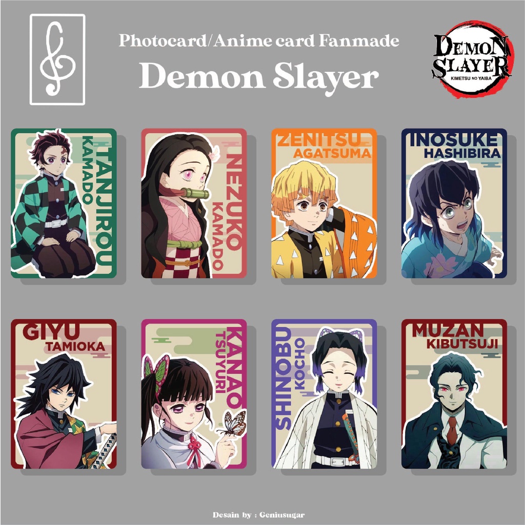Jual [ANIME CARD] PHOTOCARD DEMON SLAYER FANMADE | Shopee Indonesia