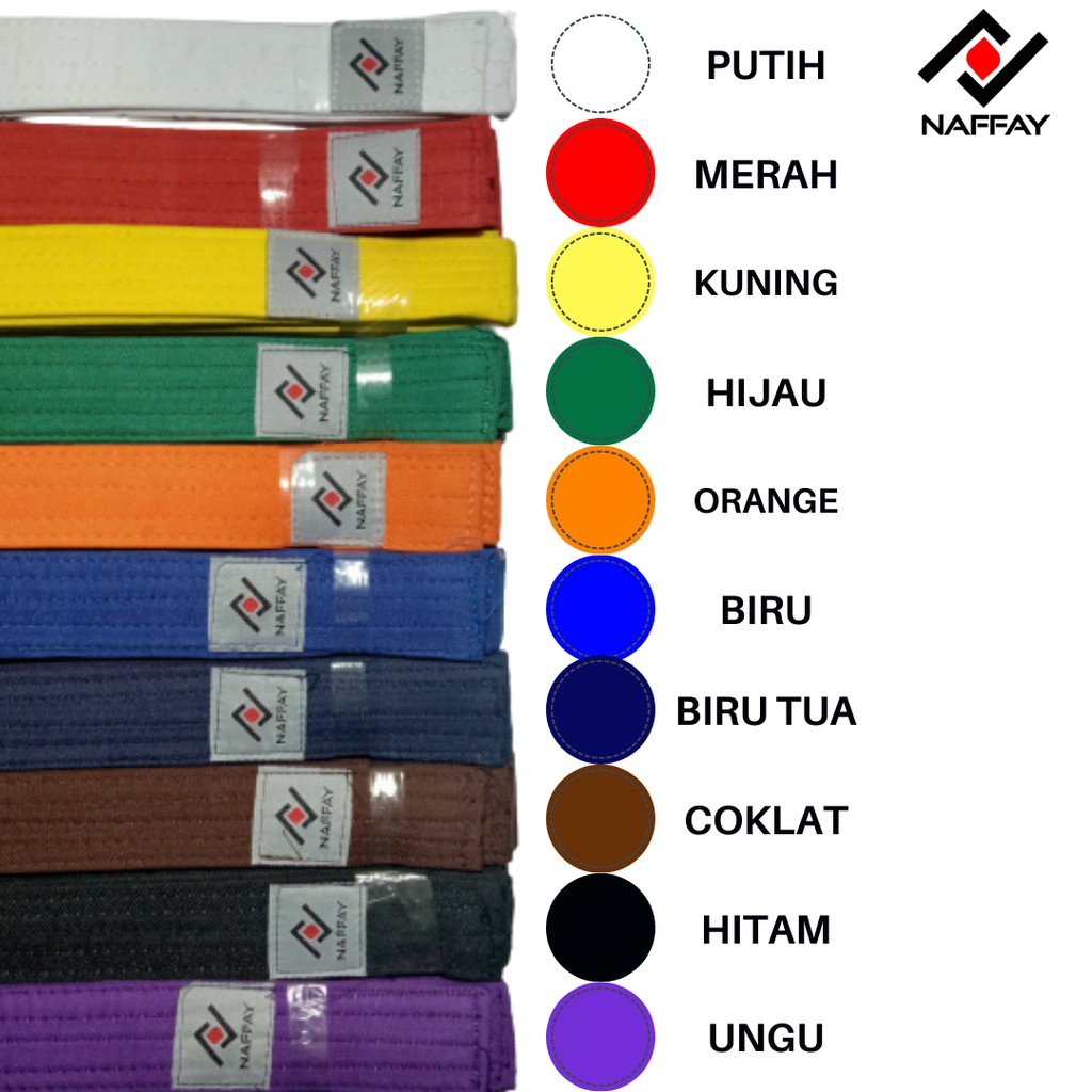 Jual Sabuk Taekwondo Warna Lengkap Original Naffay | Shopee Indonesia