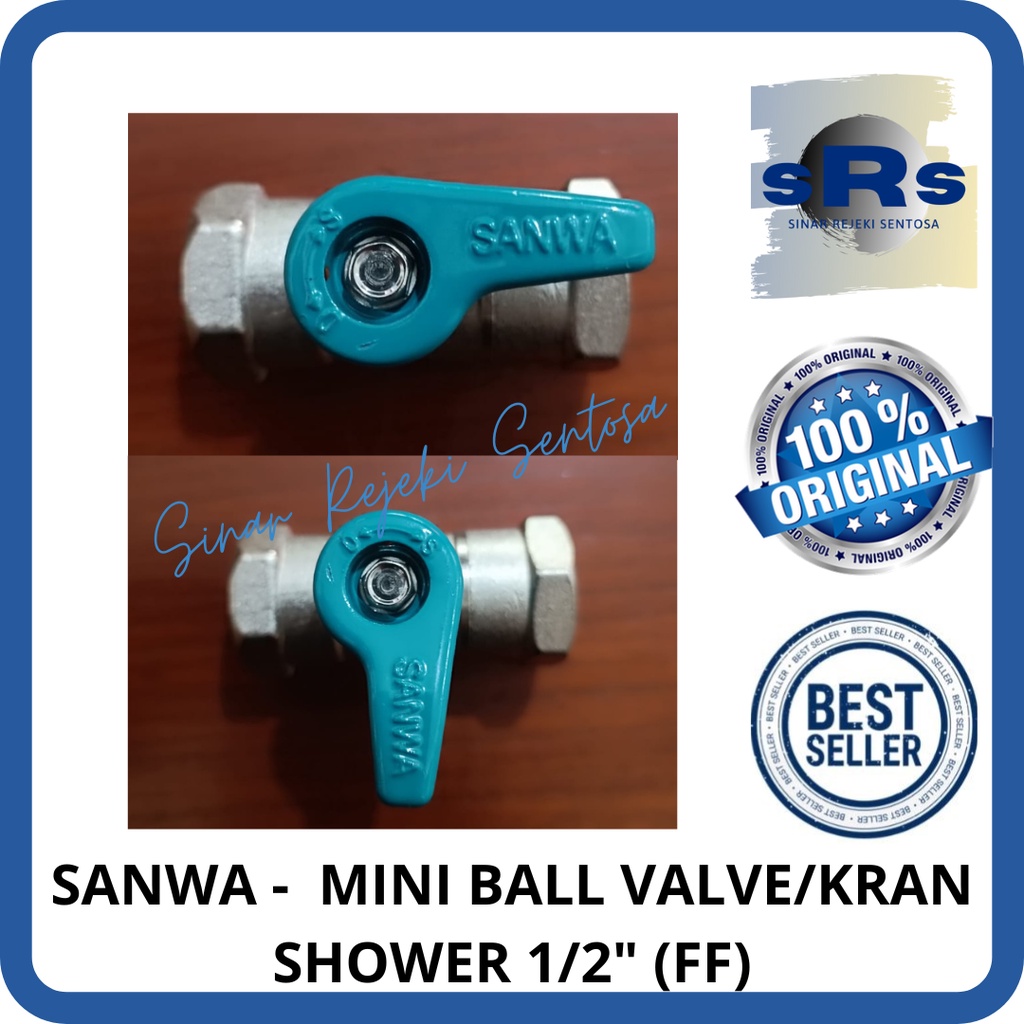 Jual SANWA - MINI BALL VALVE/KRAN SHOWER 1/2 INCH FF | Shopee Indonesia