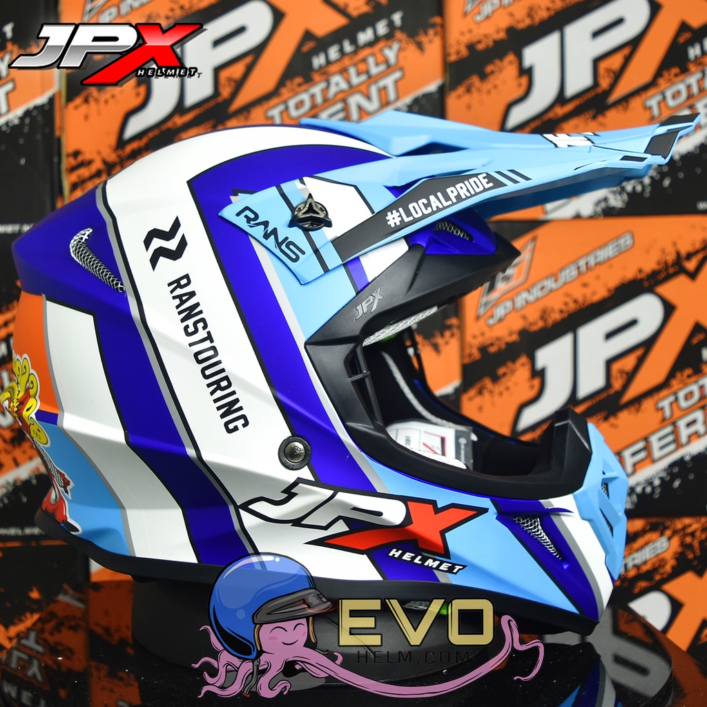 Jual HELM JPX CROSS_BARONG SPECIAL EDITION PEPSI BLUE DOFF ORIGINAL ...