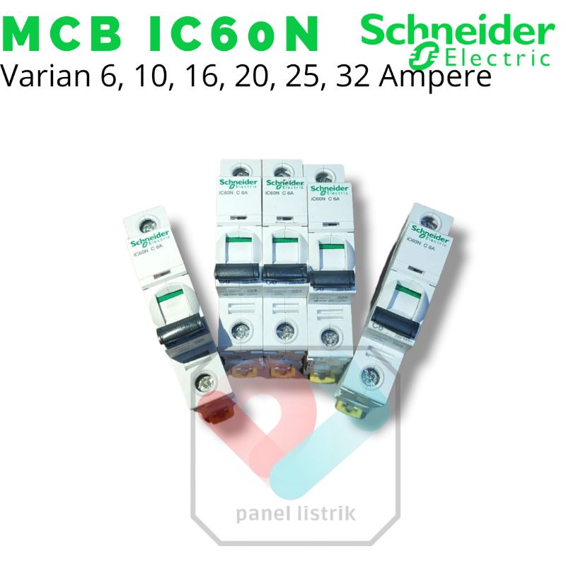 Jual Schneider Mcb IC60N 1P 6A, 10A, 16A, 20A, 25A, 32 AMPERE 1 phase Mini Circuit Breaker ...