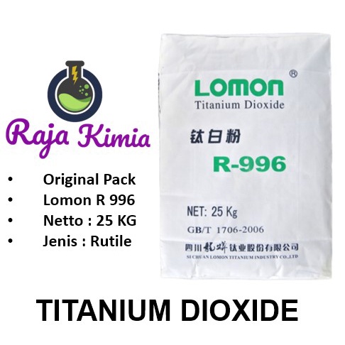 Jual Titanium Dioxide / TiO2 / Lomon R996 - 1 Bag (25 KG) | Shopee ...