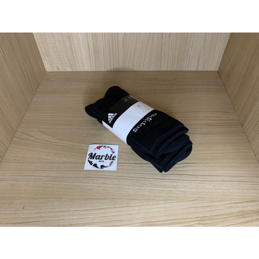 Jual Adidas Half Cushioned Crew Black Socks (3 Pairs) | Shopee Indonesia