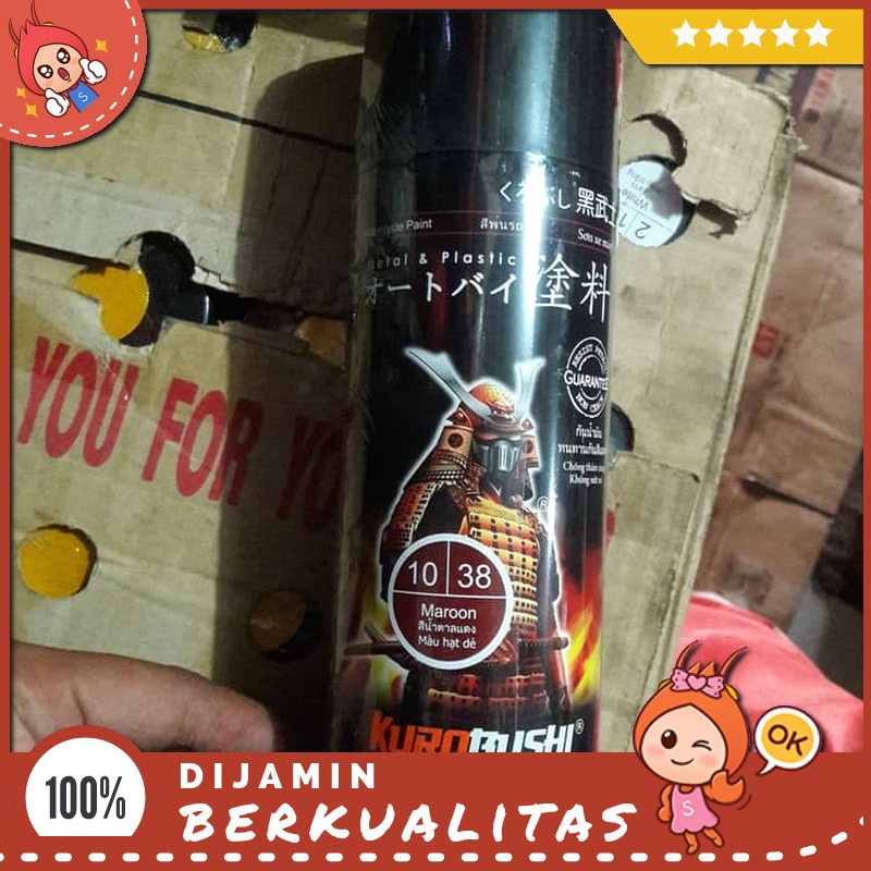 Jual Cat Semprot / Pylox Samurai Merah Marun Maroon Kode 38 400 Ml ...