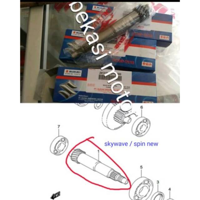 Jual 24131-46G11 As puly as pulley as puli suzuki skywave spin original | Shopee Indonesia