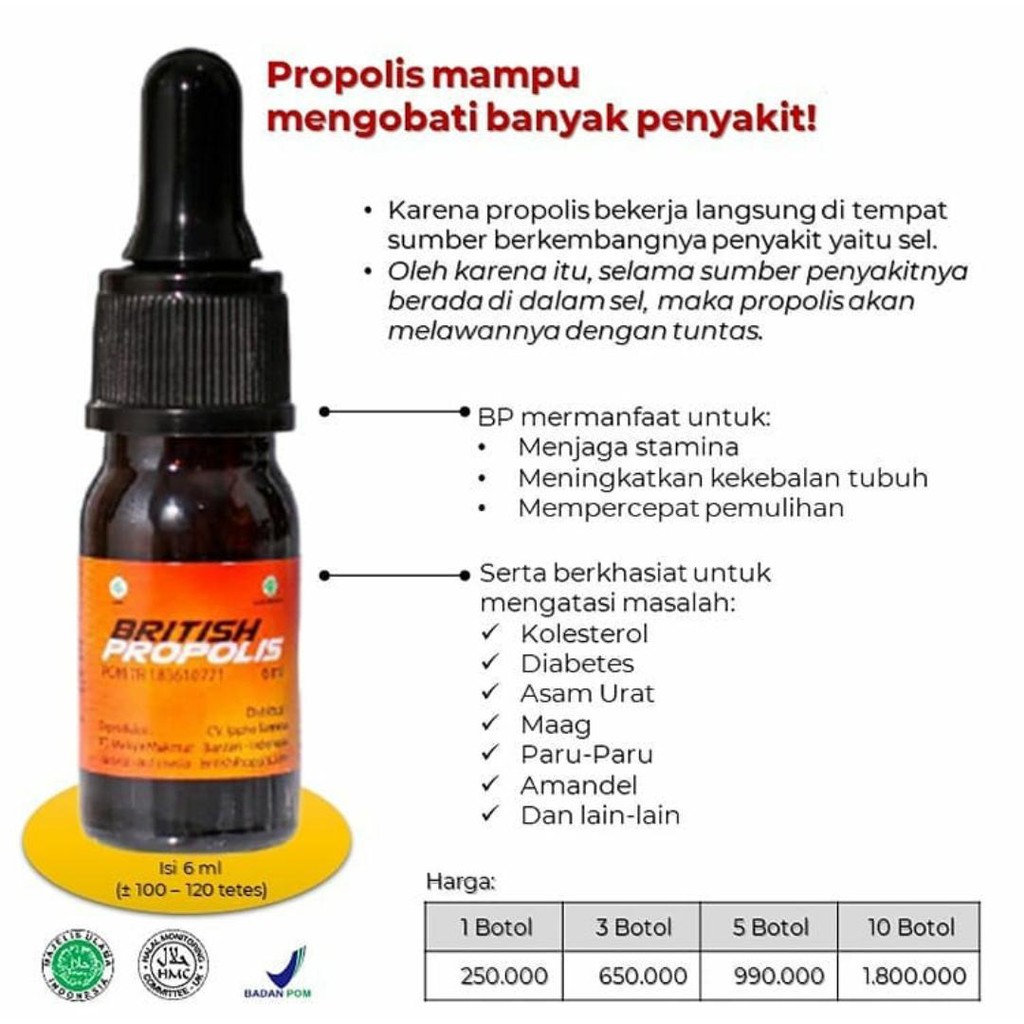Jual British Propolis - Propolis British Asli Original 100% | Shopee ...