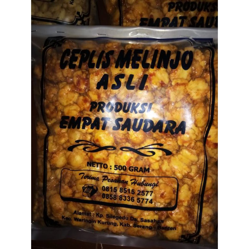 Jual CEPLIS/KECEPREK MELINJO RASA MANIS PEDAS 500GR (ENAK RENYAH DAN ...
