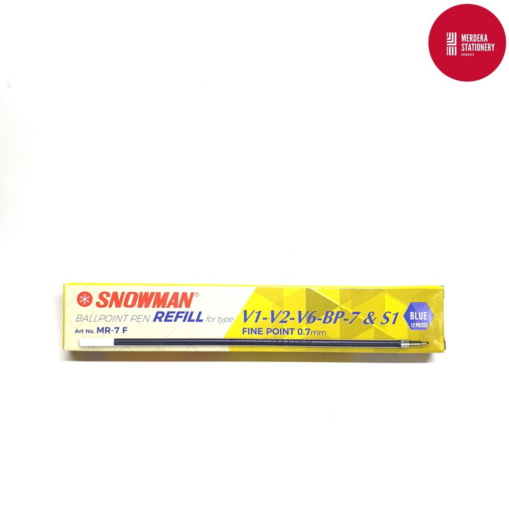 Jual (ISI 12)Refill/Isi/Tinta Pulpen/Bolpen Snowman V1,V2,V6,BP-7,S1 ...