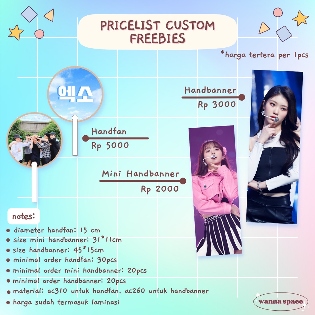 Jual CUSTOM FREEBIES CUSTOM PRINTS KPOP | Shopee Indonesia