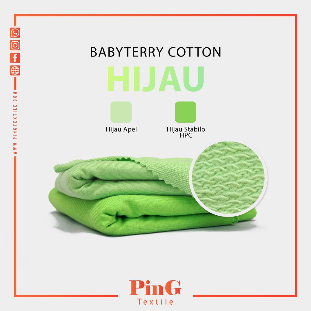 Jual BABYTERRY COTTON | HIJAU PART 1 BAHAN KAIN SWEATER HOODIE | Shopee ...
