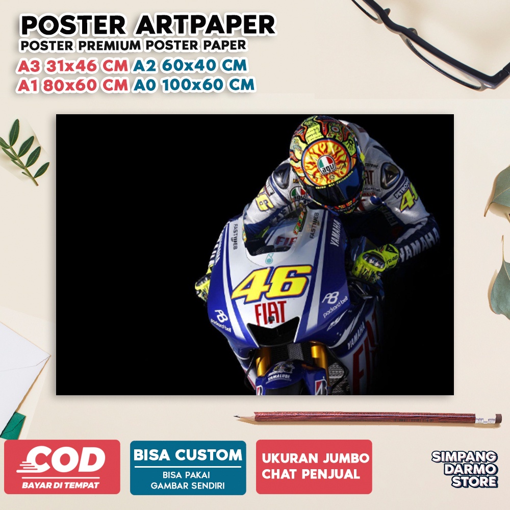 Jual TOKO POSTER DARMO STORE Poster Valentino Rossi VR46 Moto GP ...