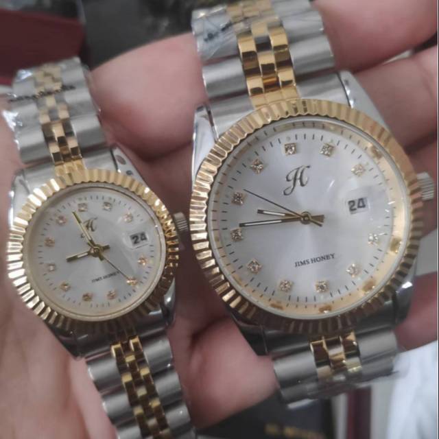 Jual Jam tangan couple pria wabita Jt 8045 jimshoney original box kayu ...