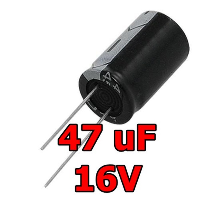 Jual Kapasitor Elektrolit Elco elko 47 uF 16 Volt | Shopee Indonesia