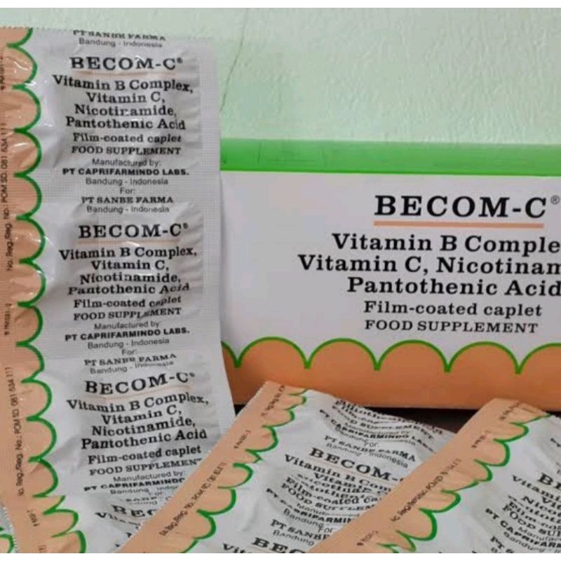 Jual Becom C 1 strip isi 10 kaplet | Shopee Indonesia