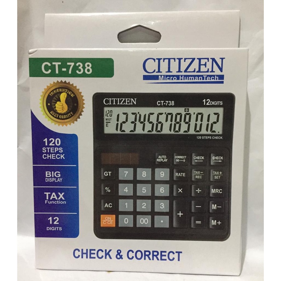 Jual kalkulator / calculator CITIZEN CT 738 | Shopee Indonesia