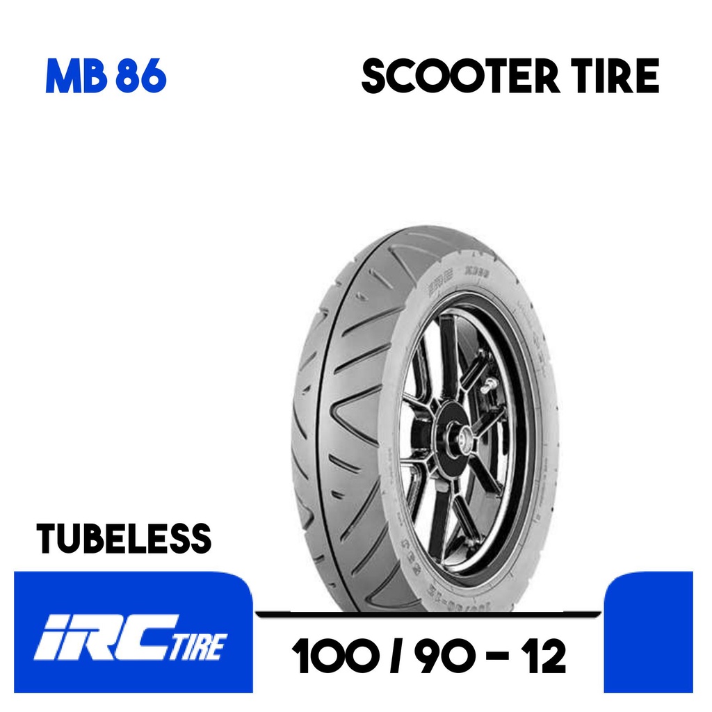 Jual BAN LUAR MOTOR IRC MB86 UKURAN 100/90 RING 12 TUBELESS BAN SCOOPY | Shopee Indonesia