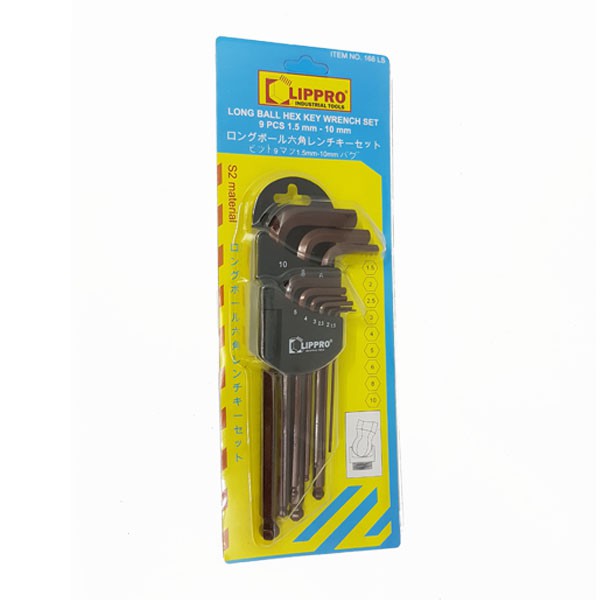 Jual Lippro Kunci L Set 9 Pcs Long Ball Point Hex Key | Shopee Indonesia