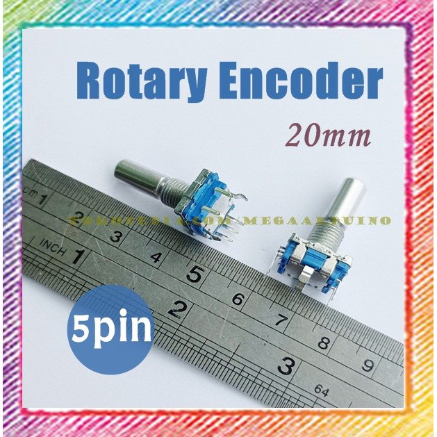 Jual EC11 Rotary Encoder 5 pin Blue long handle 20mm | Shopee Indonesia