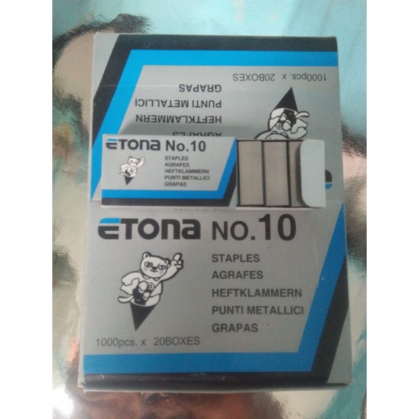 Jual Etona Staples no.10 / isi hekter no.10 ( satuan ) | Shopee Indonesia
