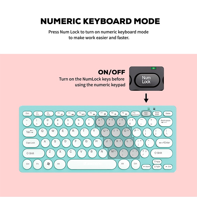 Jual JERTECH Keyboard Mini Kabel Usb DK500 Simple Keyboard Layout & FN ...