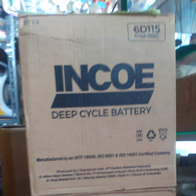 Jual AKI/ACCU INCOE DEEPCYCLE 6D115 SOLAR PANEL 6V 225AH PREMIUM FREE ...