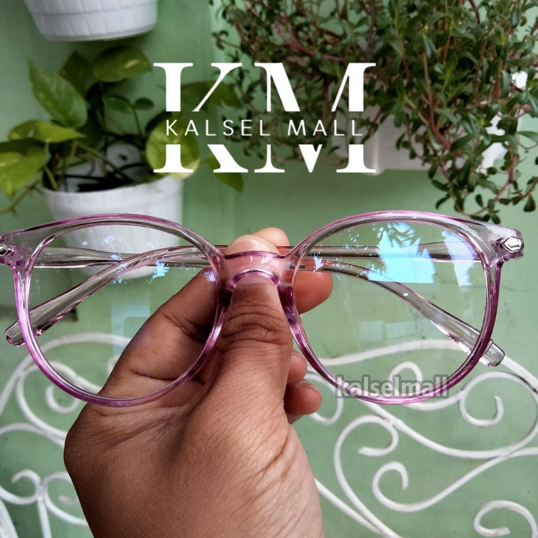 Jual Kacamata Frame Anti Radiasi Metal Gaya Retro Model Oval Bulat Lonjong Untuk Pria / Wanita ...