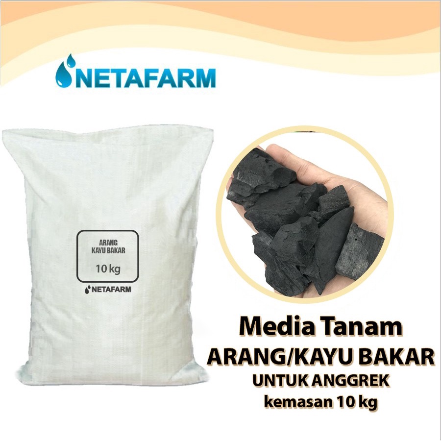 Jual Media Tanam Arang / Kayu Bakar untuk Anggrek - 10kg | Shopee Indonesia